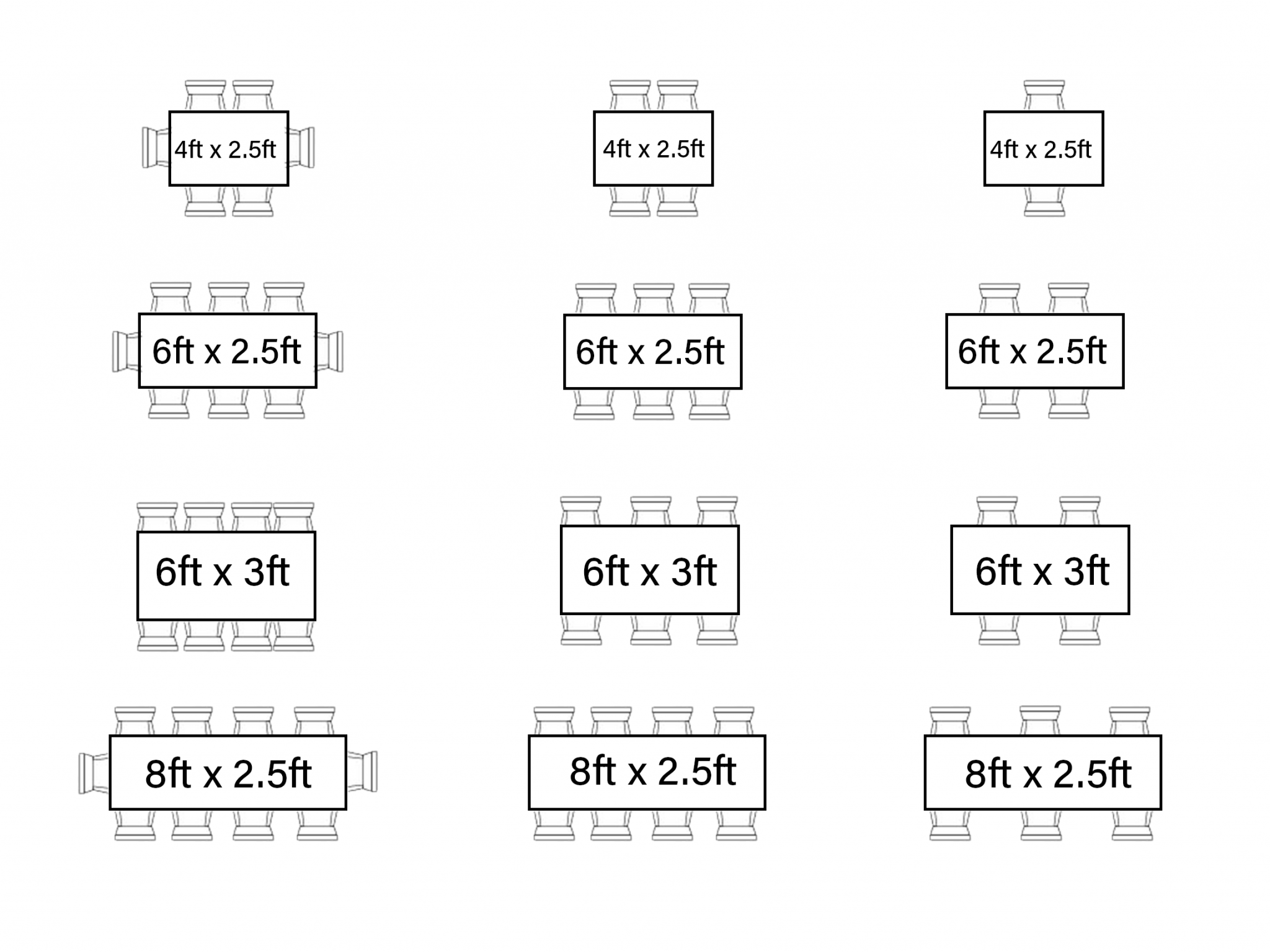 Sizing and Layout Guides - Tables And More